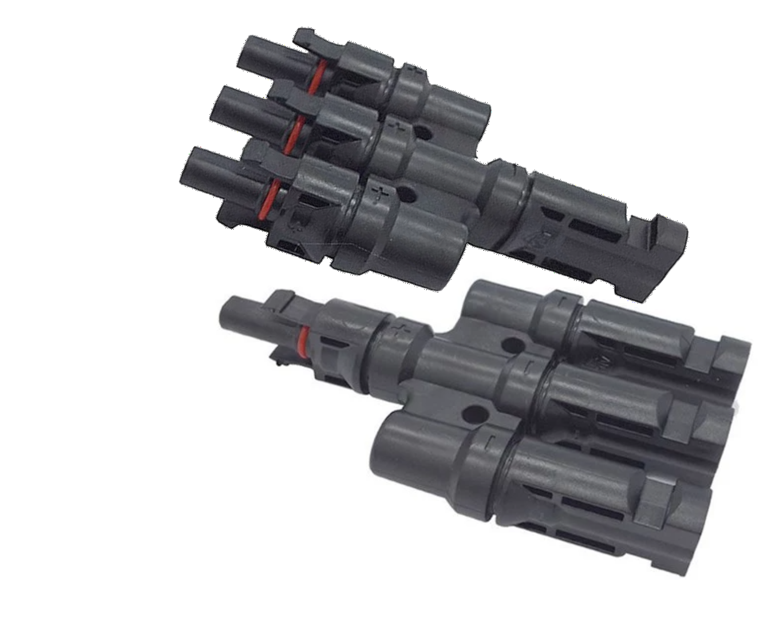Pár konektorov pre solárne panely MC4 s rozbočením 1x zdierka, 3x konektor | Solar-Eshop